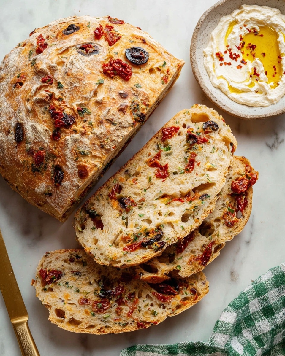 Crusty No-Knead Pizza Bread with Hot Honey Butter